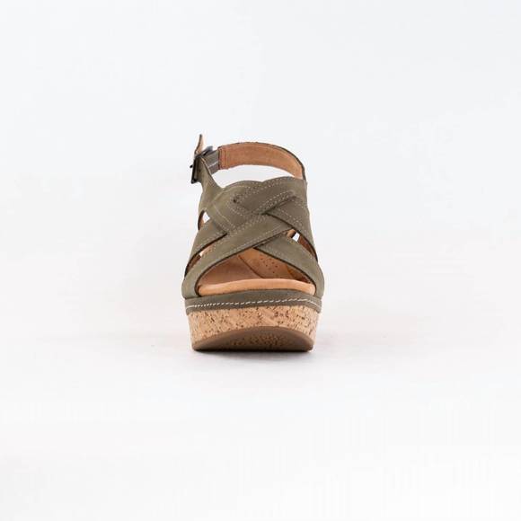 Clarks | Shoes | New Clarks Womens Elleri Rae Sandal In Olive Nubuck ...